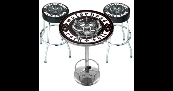 2 x Motorhead Bar Hocker plus Tisch